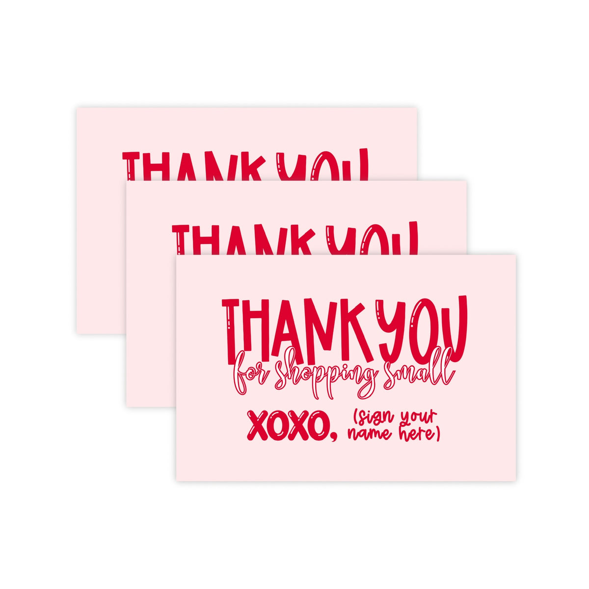 4x6" Package Insert Cards- XOXO – Marley Rae Mailers
